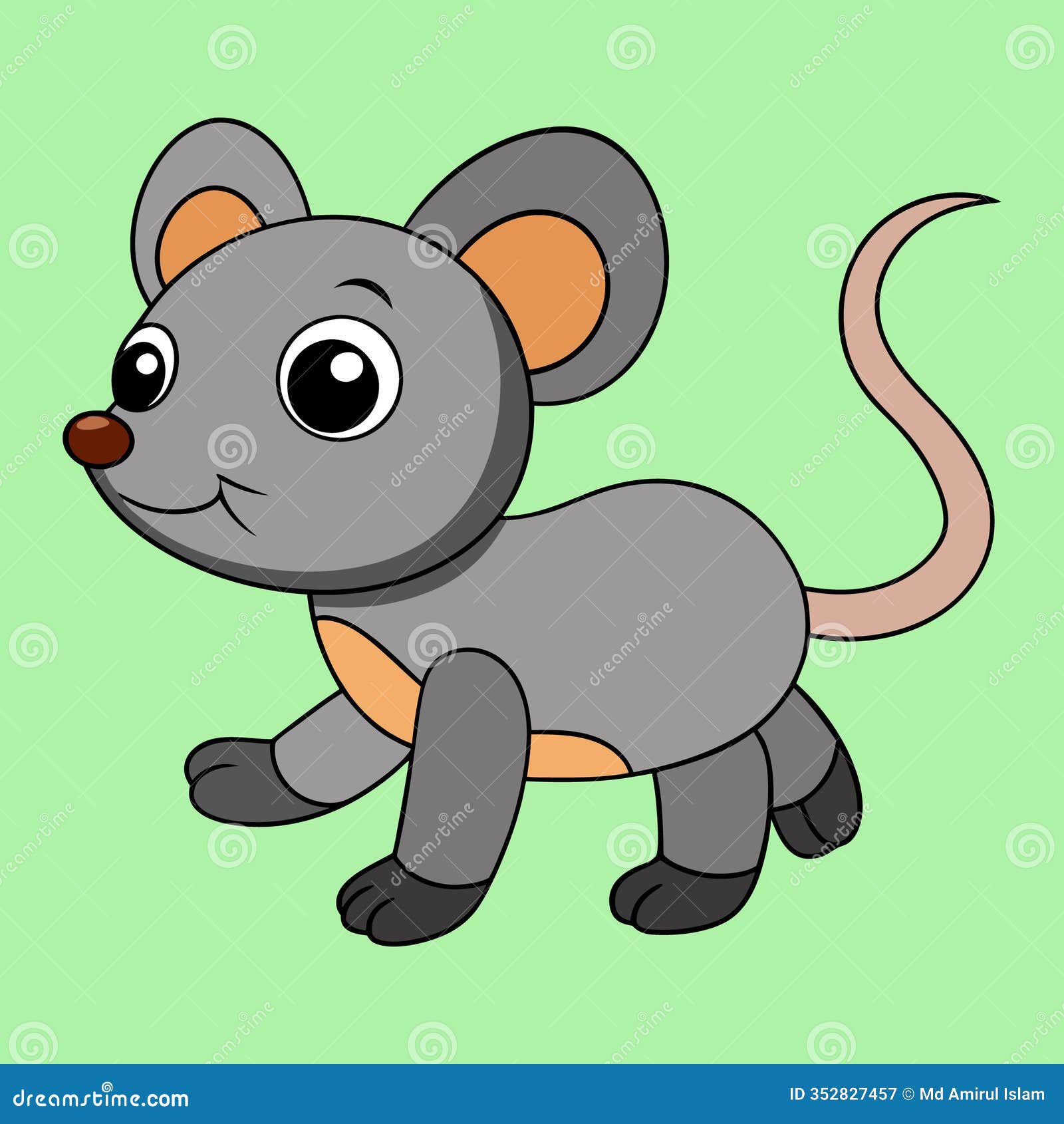 Mouse cartoon image stock illustration. Illustration of animal - 352827457