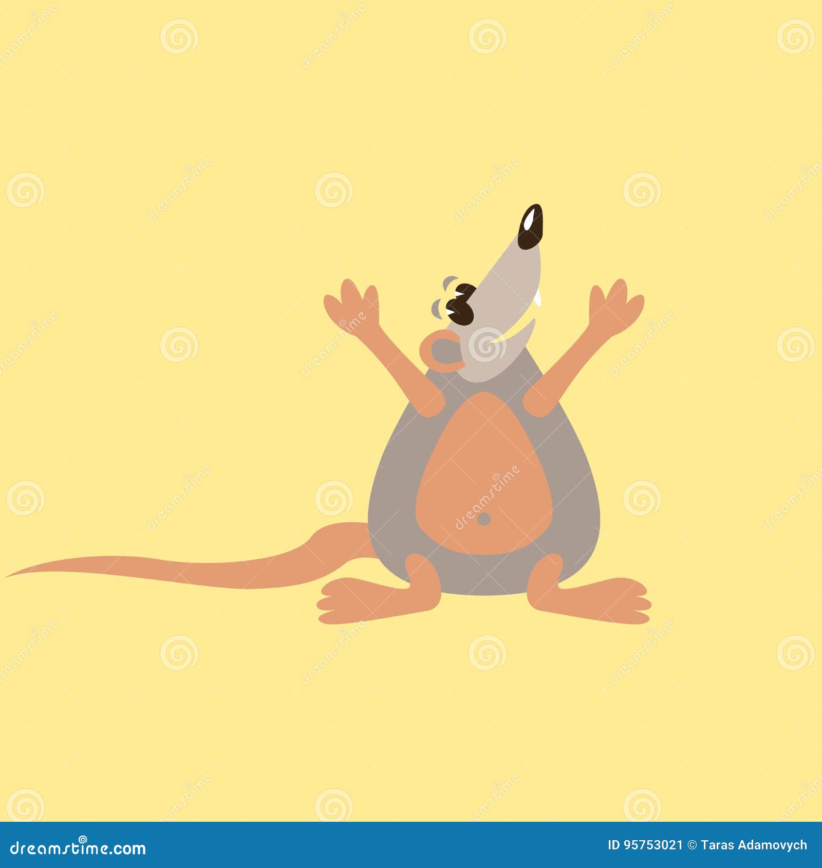 Mouse Cartoon Vector Illustration Flat Stock Vector - Illustration of ...