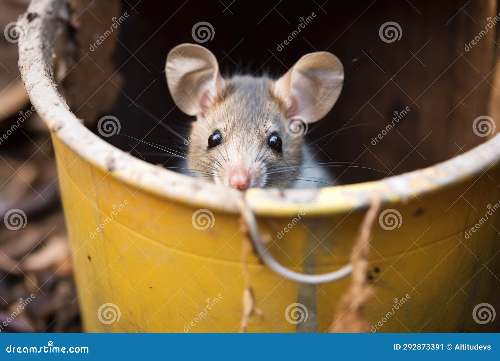 A Mouse Caught in a Homemade Bucket Trap Stock Image - Image of animal ...