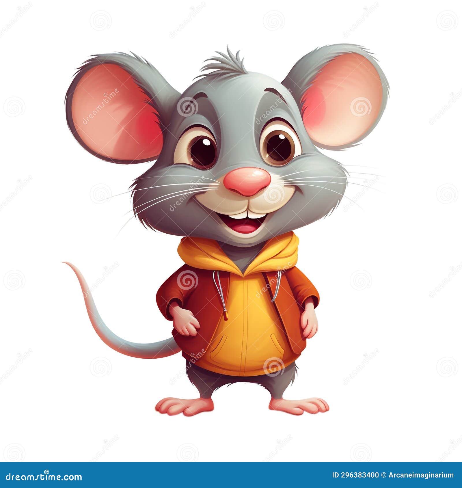 Mouse Character Cute Cartoon Rat Illustration Stock Illustration ...
