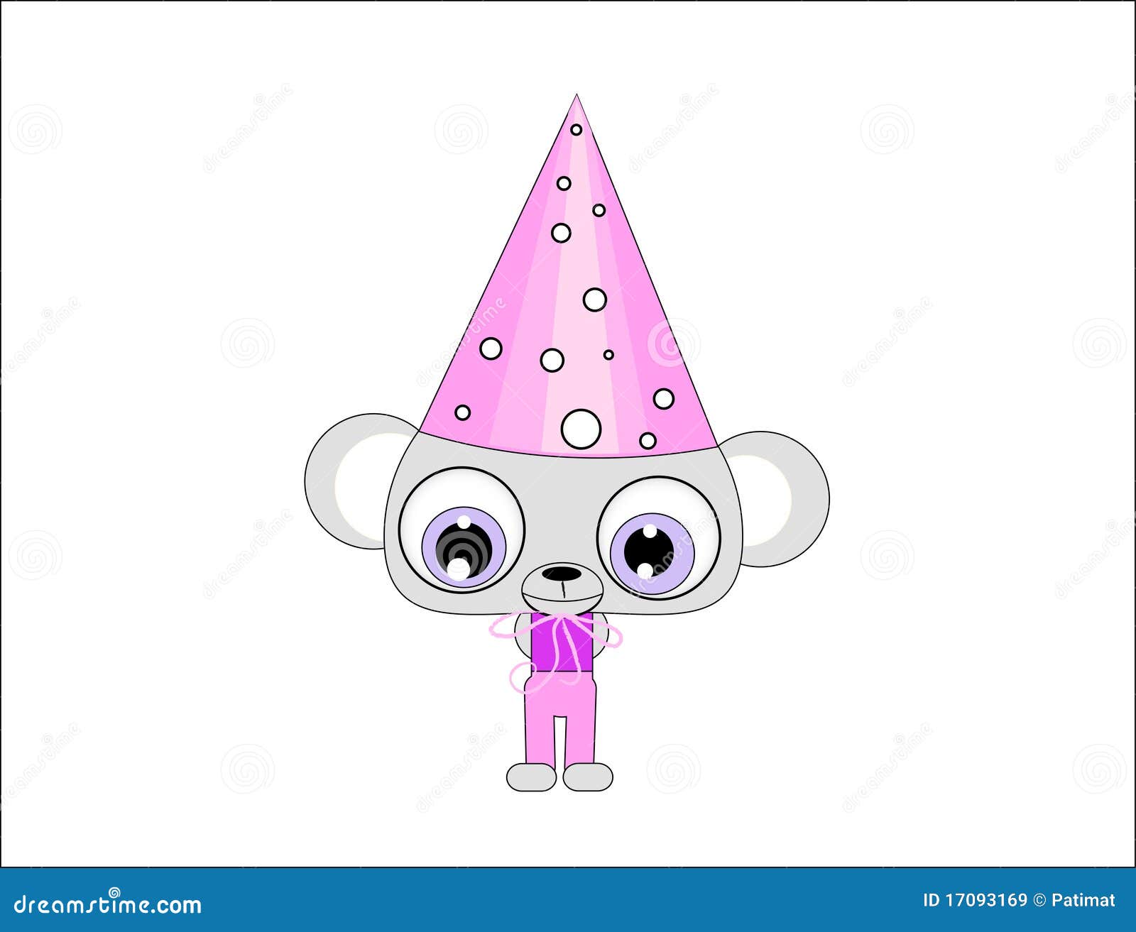 Mouse character with hat stock illustration. Illustration of purple ...
