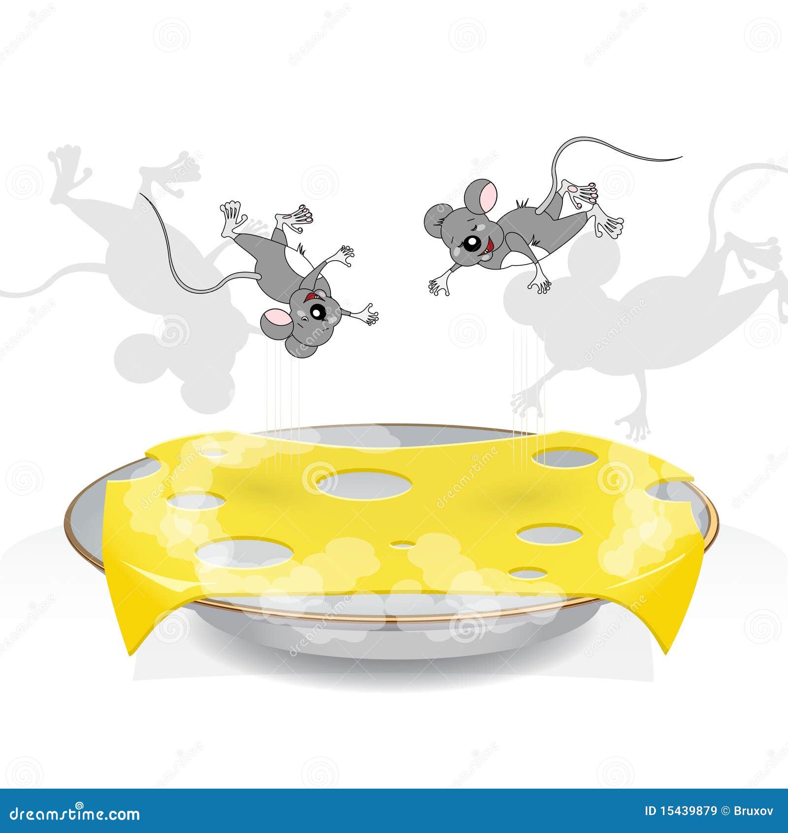 Mouse And Cheese Cartoon Vector | CartoonDealer.com #15439879