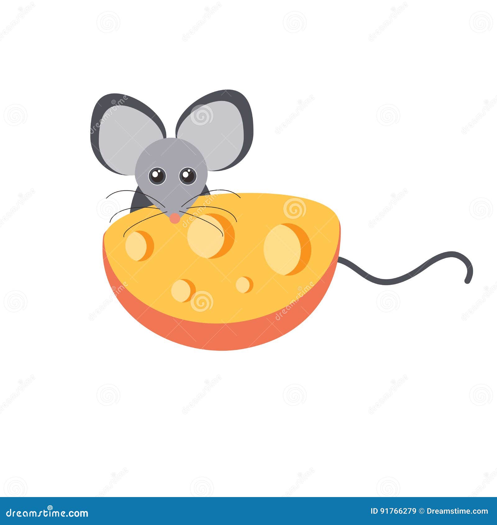 Mouse And Cheese Cartoon Vector | CartoonDealer.com #91766279
