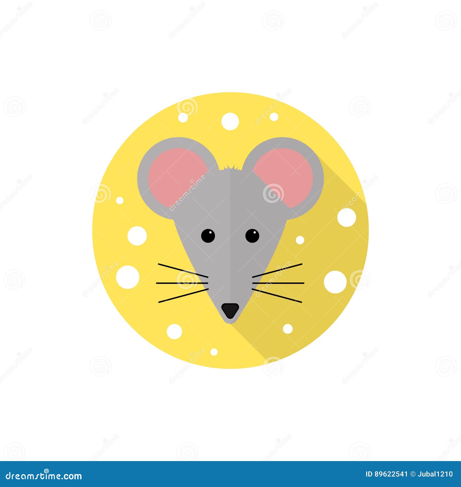 Mouse and cheese stock vector. Illustration of cute, drawing - 89622541