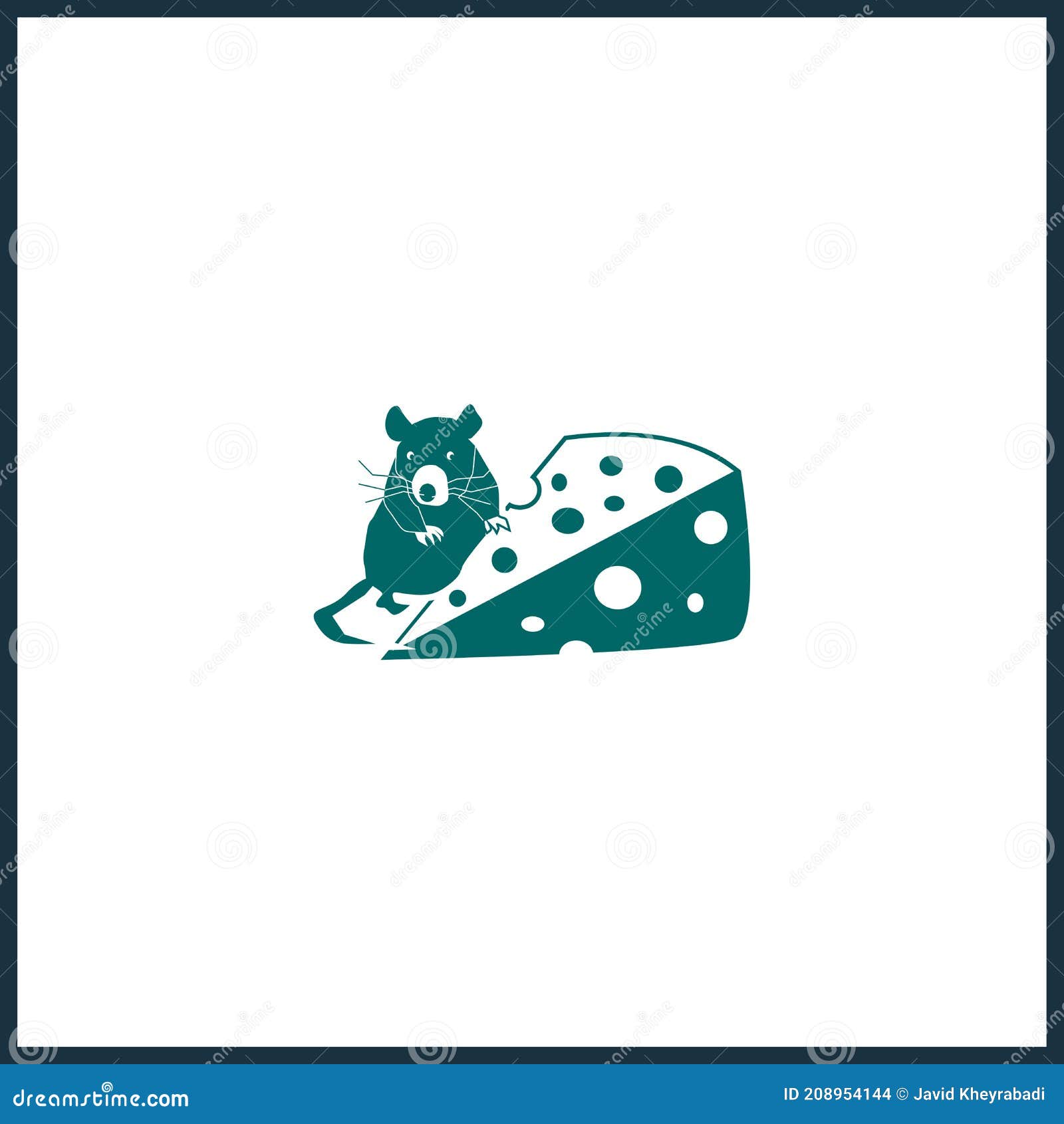Mouse on Cheese Simple Icon. Cheese Icon Stock Illustration ...