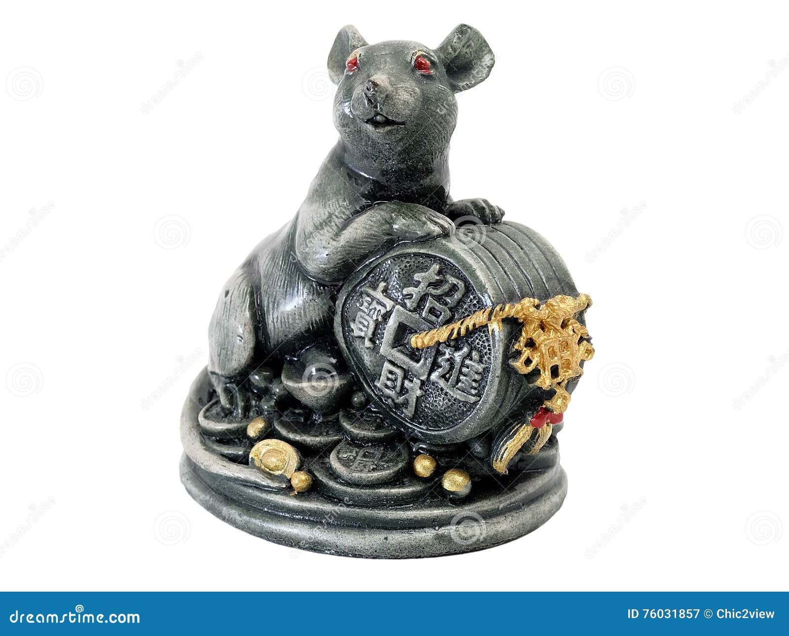 Mouse and Chinese Figurine of Holy Object Stock Image - Image of object ...