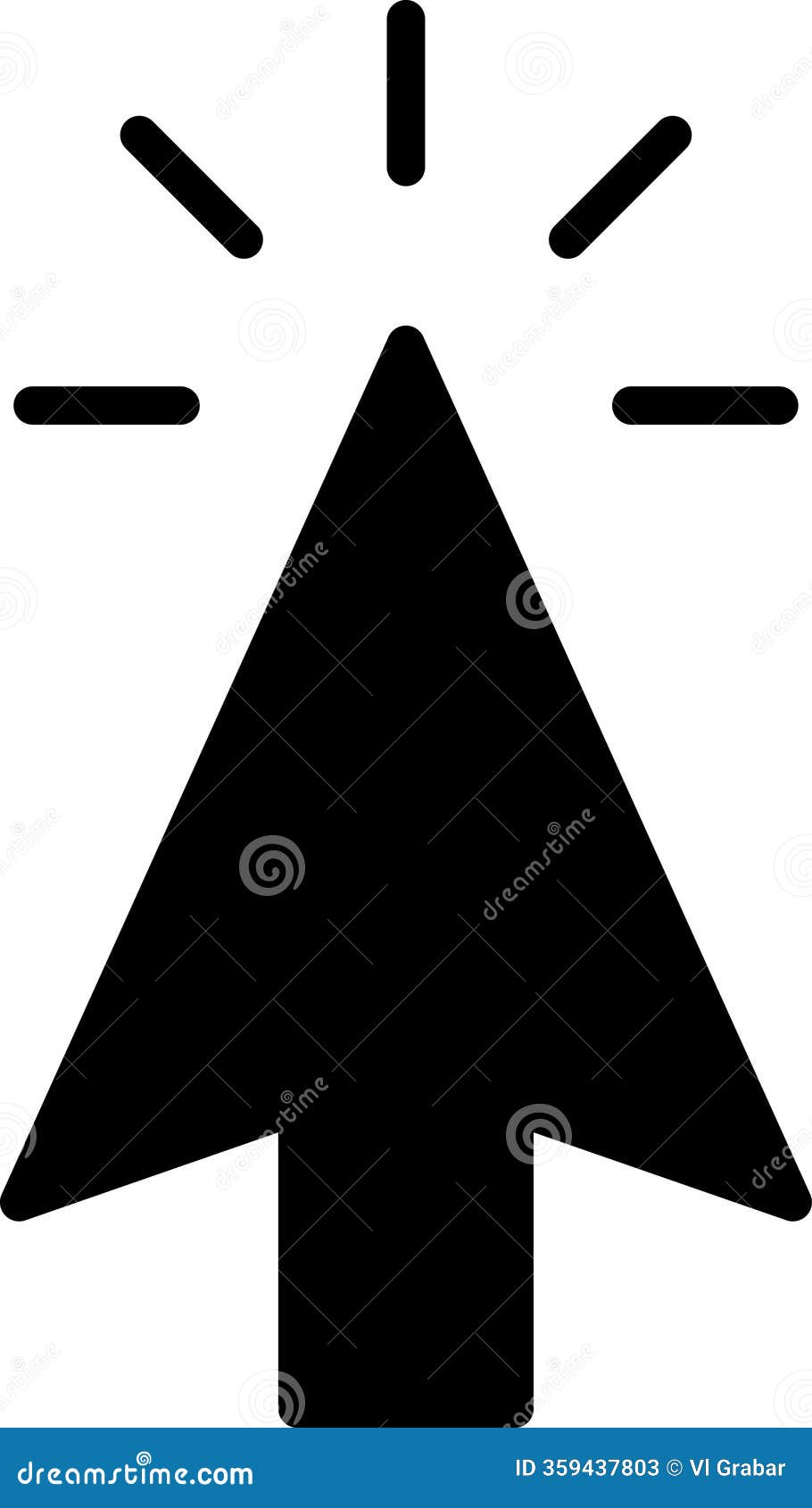 Mouse Click Cursor Icon. Hand Mouse Pointer Pictogram on Transparent Background Stock Vector ...