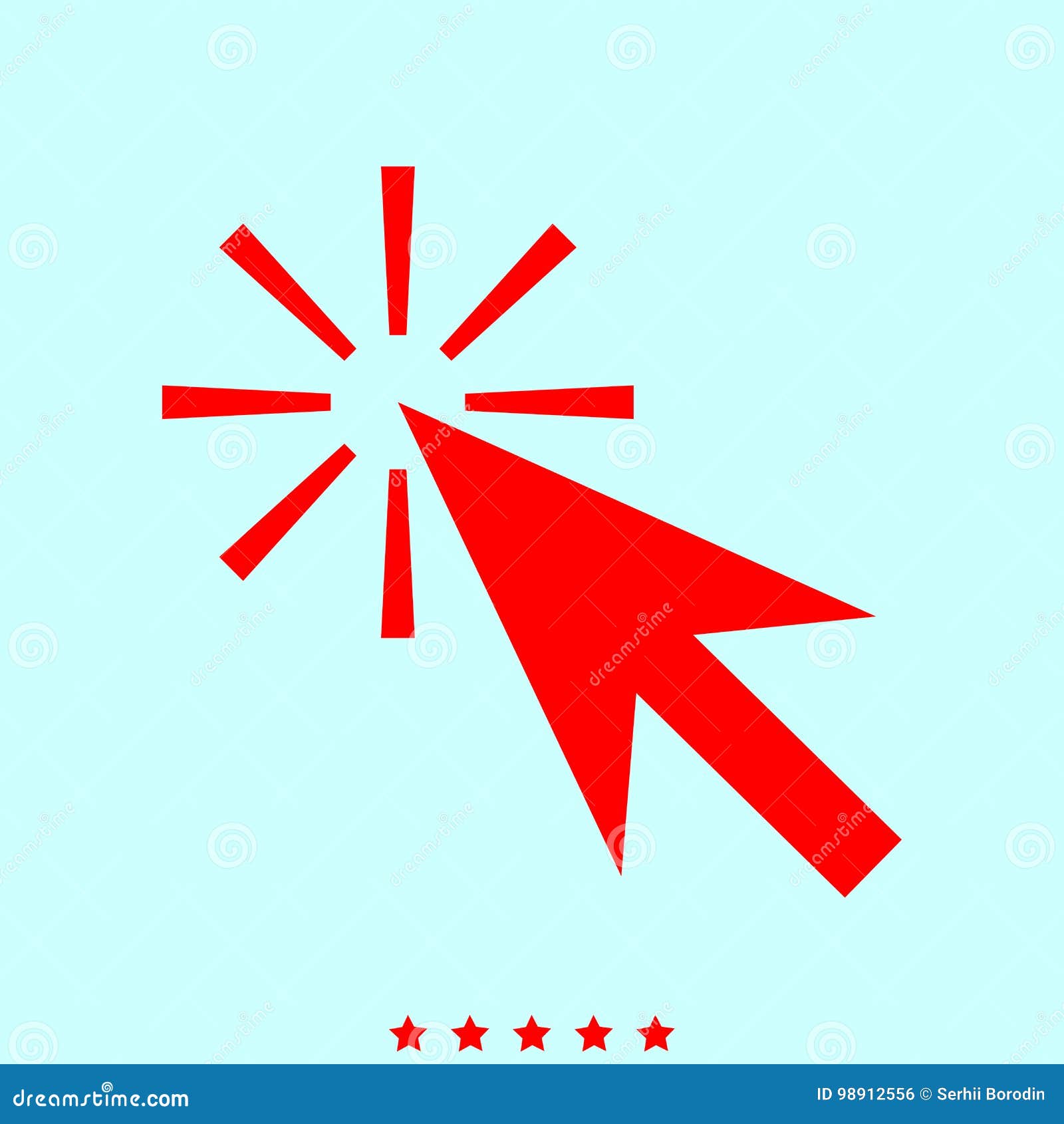 Mouse click it is icon . stock vector. Illustration of support - 98912556