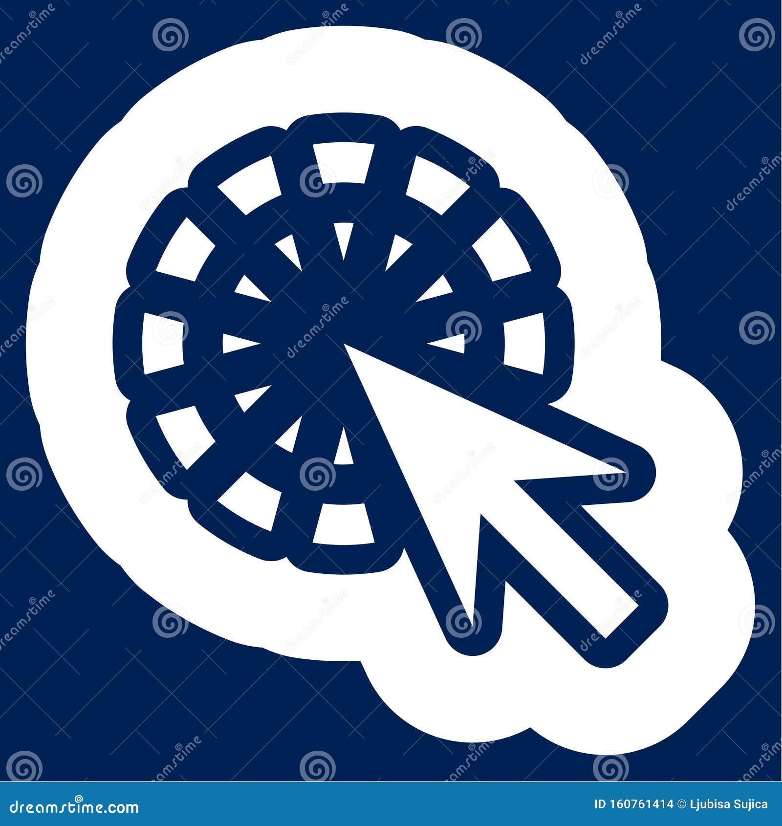 Mouse click icon stock vector. Illustration of filled - 160761414