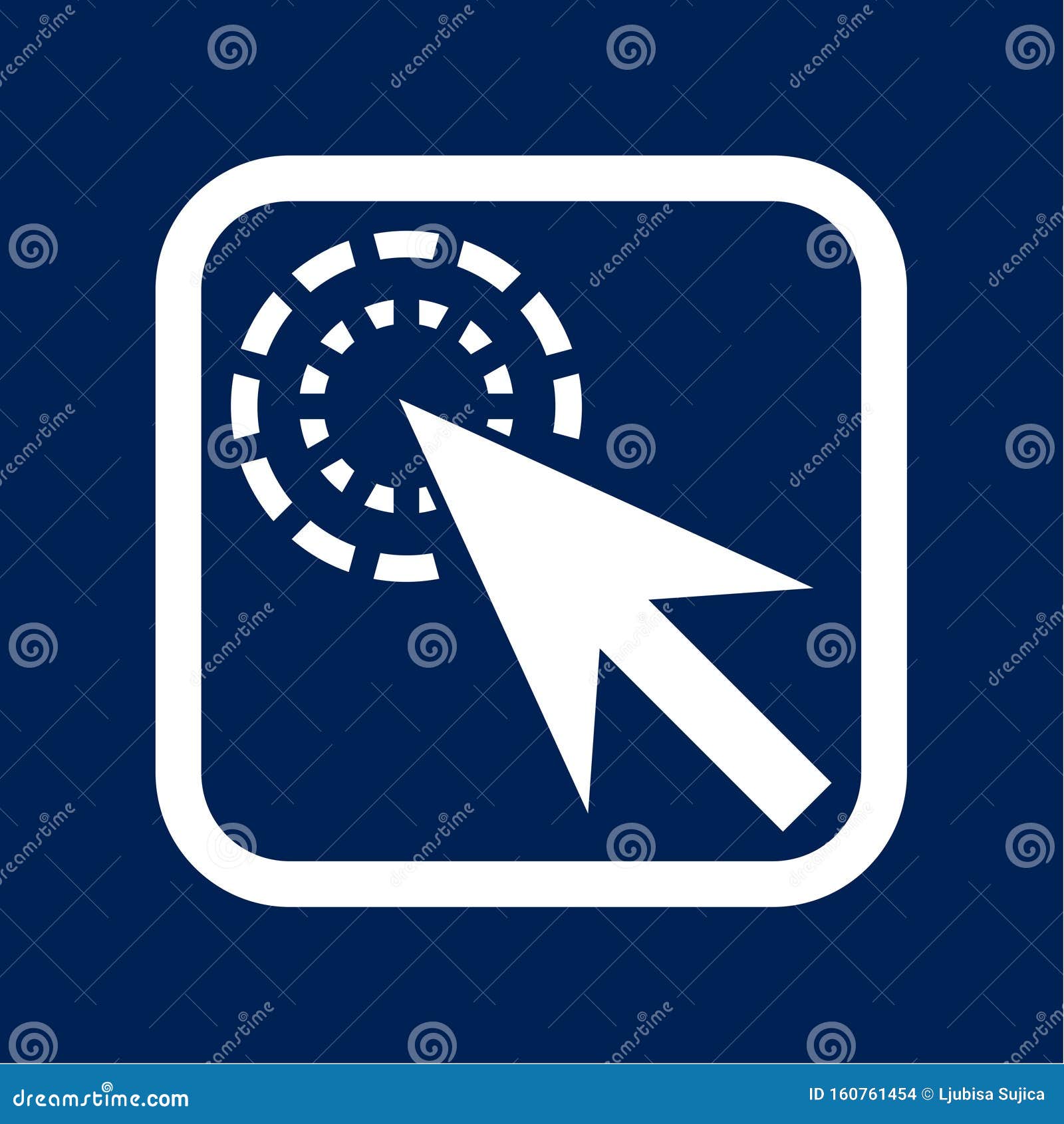 Mouse click icon stock vector. Illustration of hand - 160761454