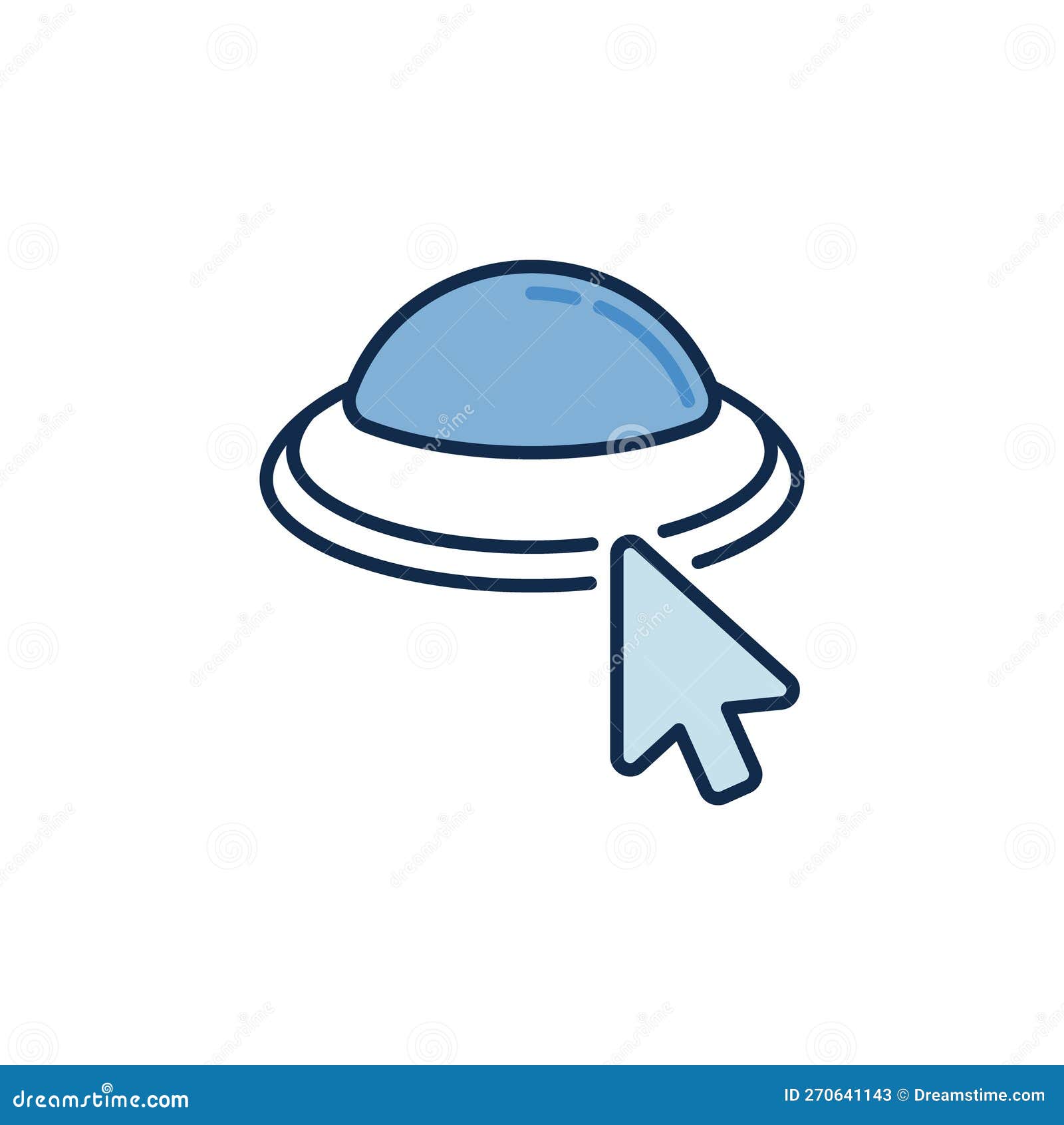 Mouse Click on UFO Vector Concept Colored Icon or Symbol Stock ...