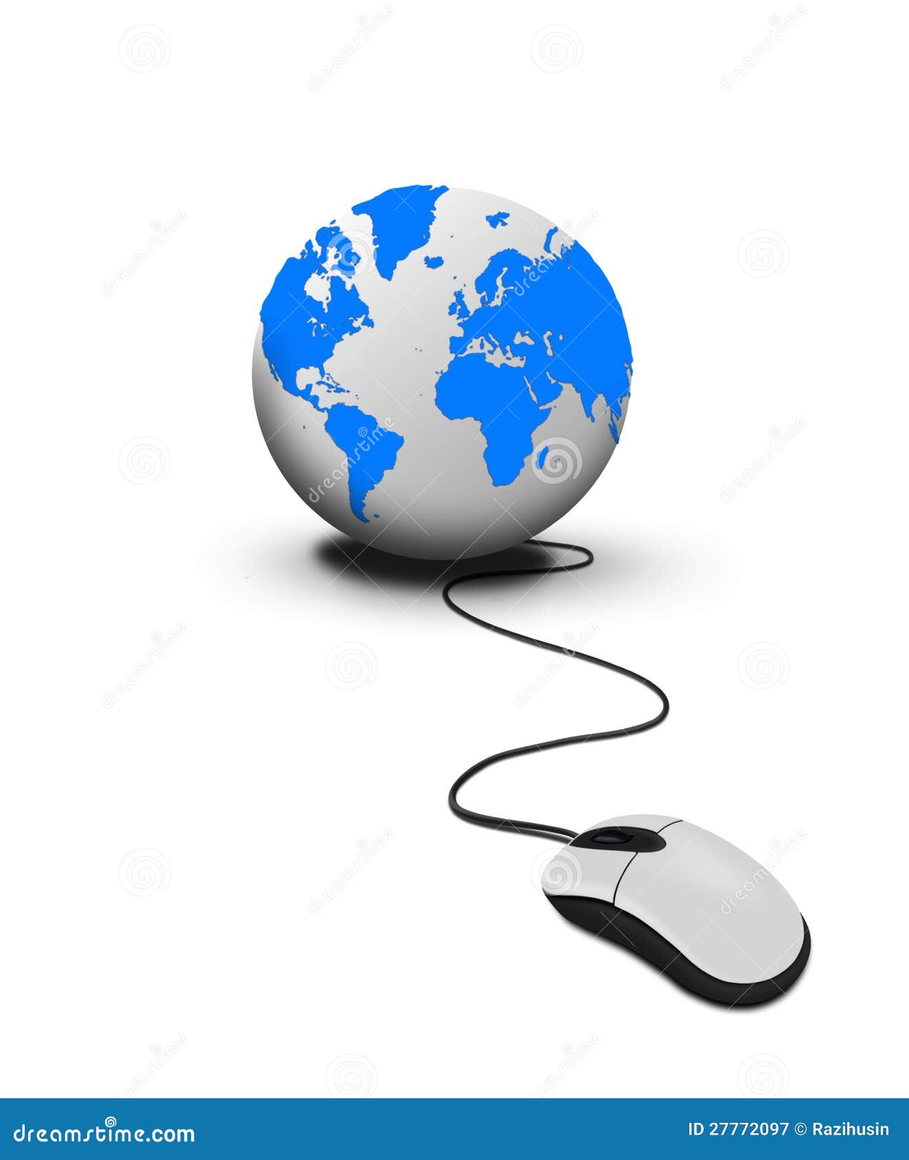 Mouse click the world stock illustration. Illustration of surf - 27772097