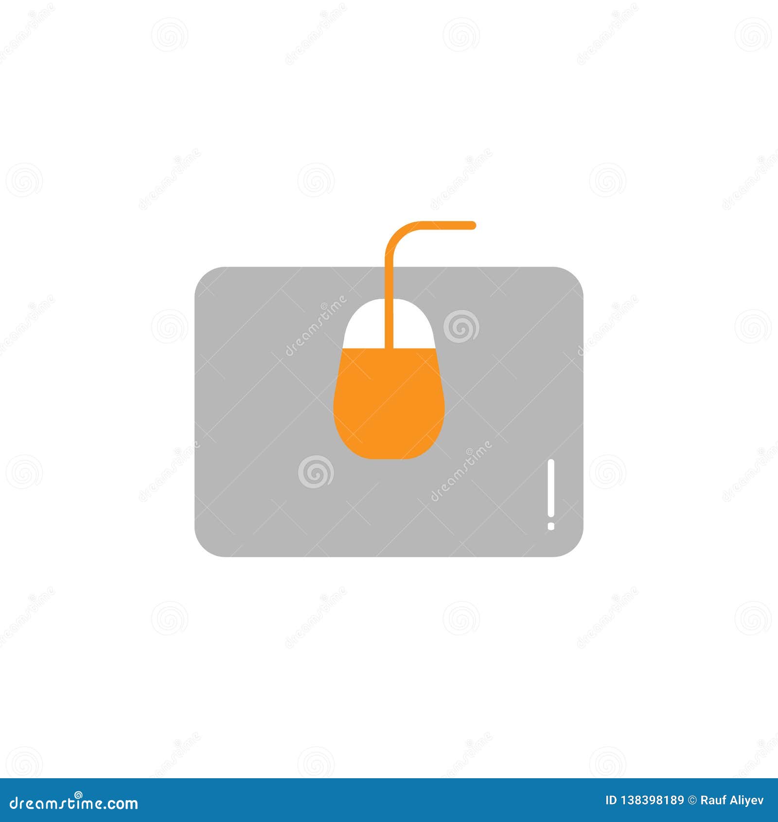 Mouse Clicker Vector Icon On White Background. Flat Vector Mouse ...