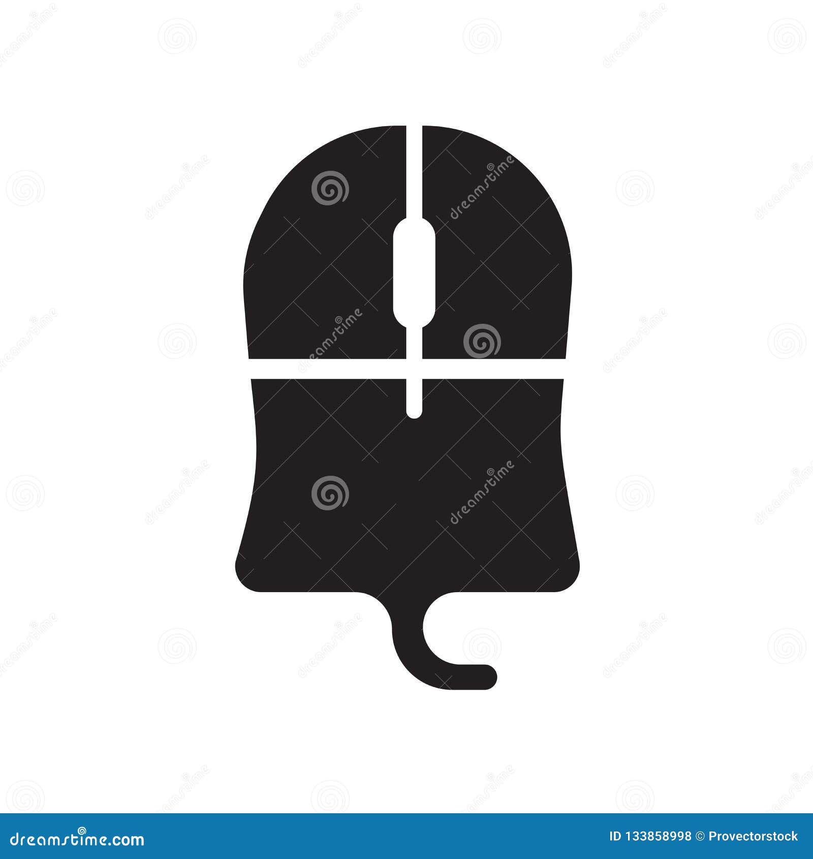Mouse Clicker Vector Icon On White Background. Flat Vector Mouse ...
