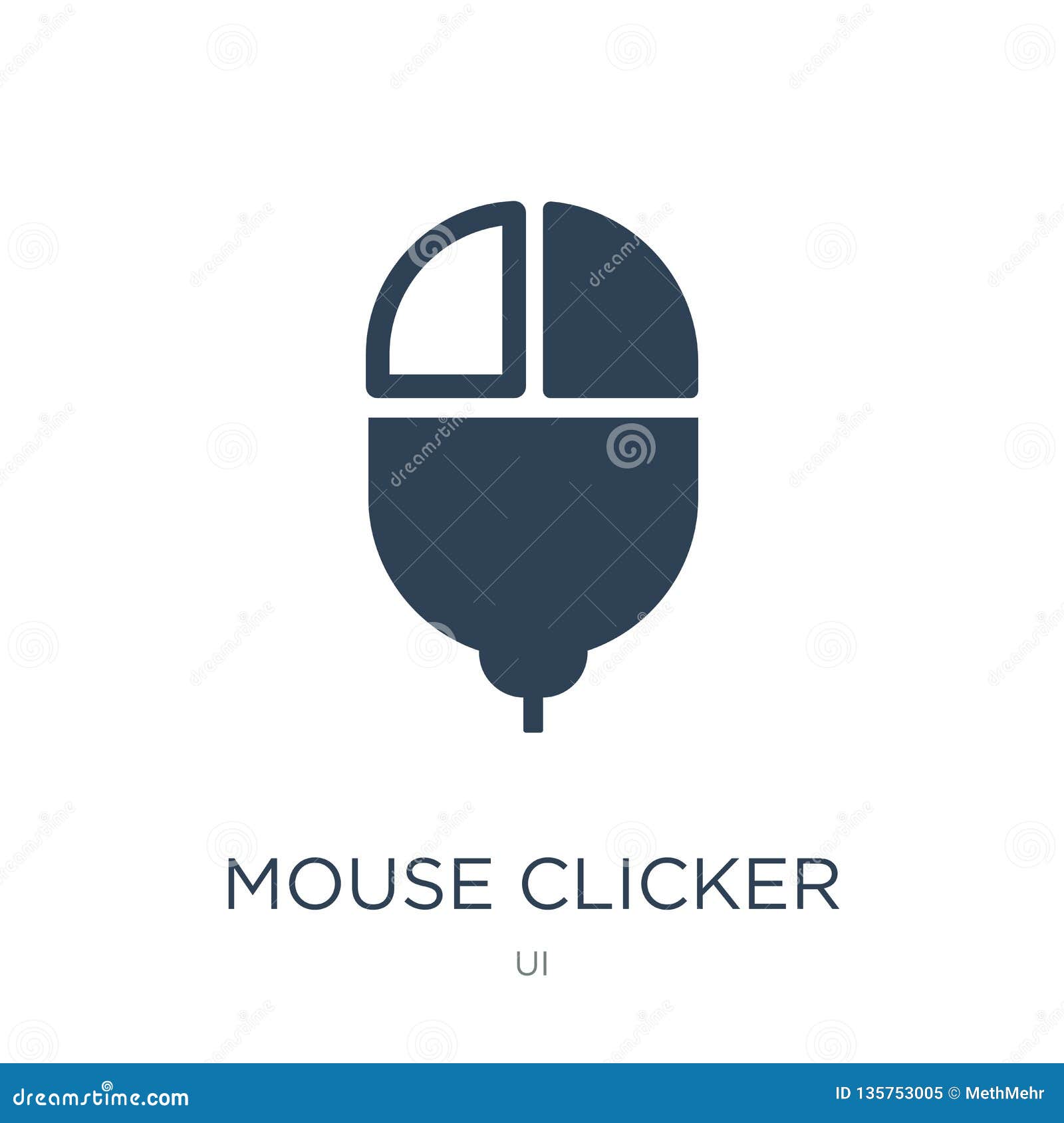 Mouse Clicker Icon in Trendy Design Style. Mouse Clicker Icon Isolated ...