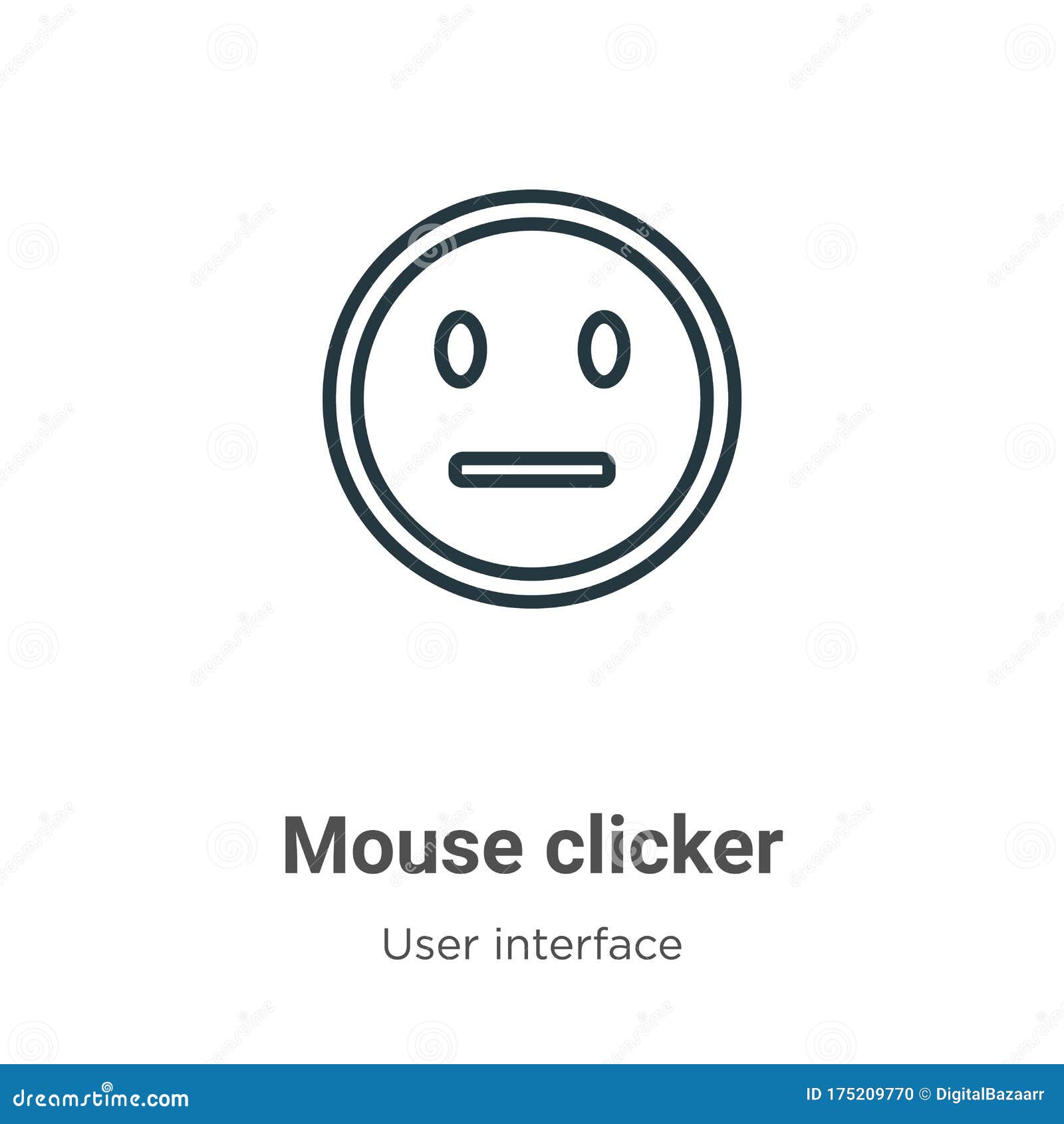 Mouse Clicker Vector Icon On White Background. Flat Vector Mouse ...