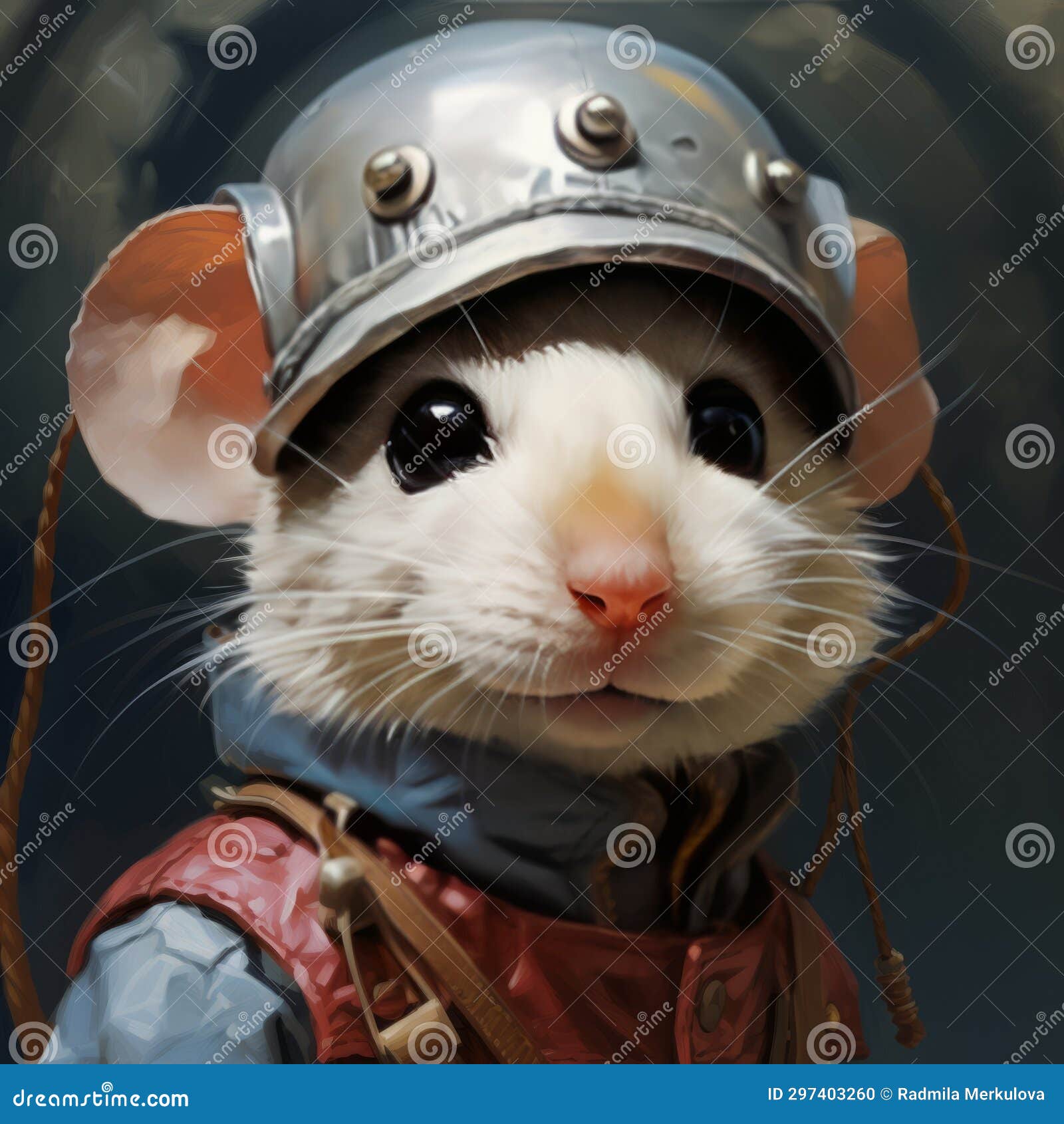 A Mouse in the Clothes and Helmet Stock Illustration - Illustration of ...
