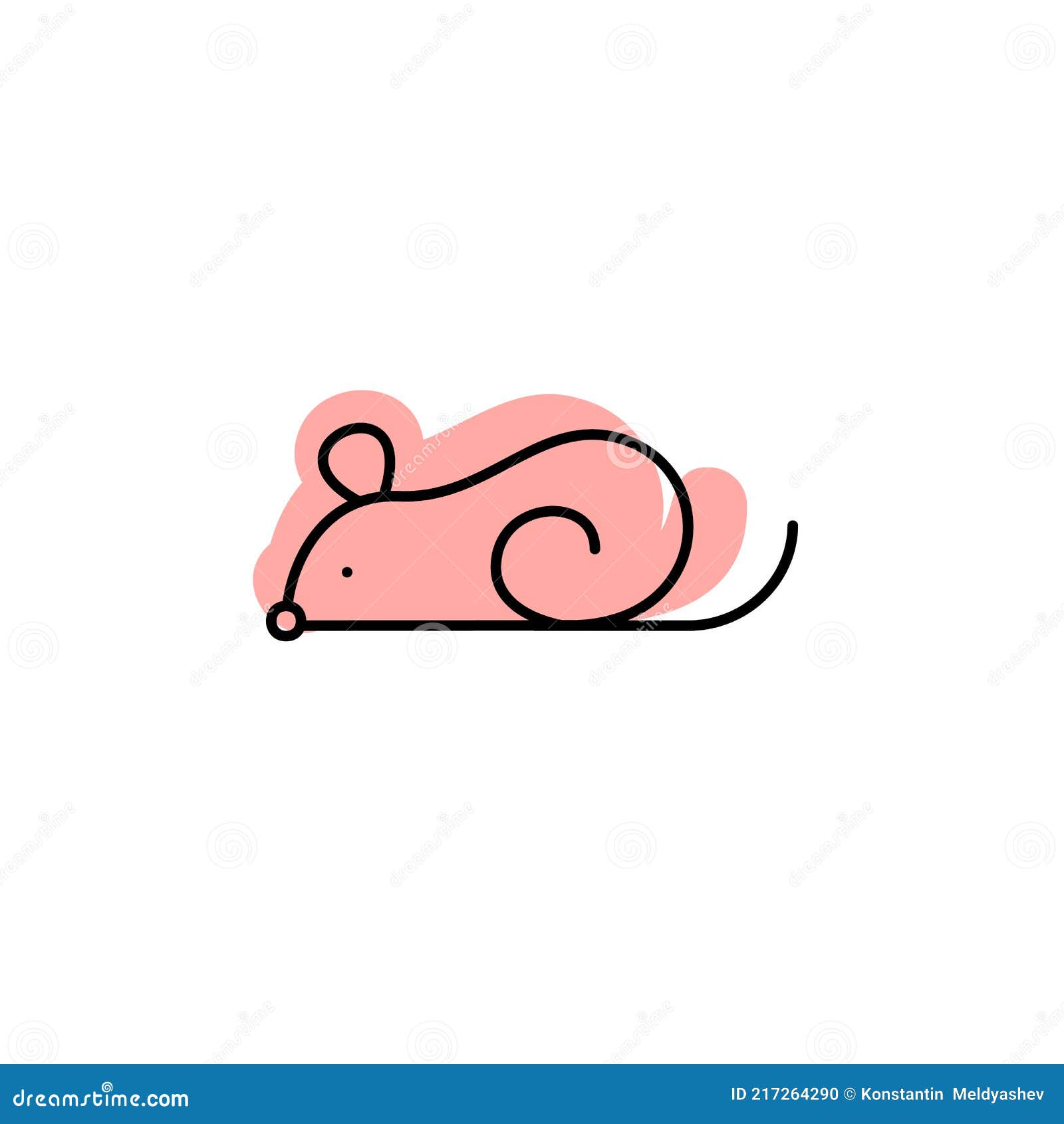 Mouse with Color Shadow Vector Icon in Biology Set Stock Vector ...