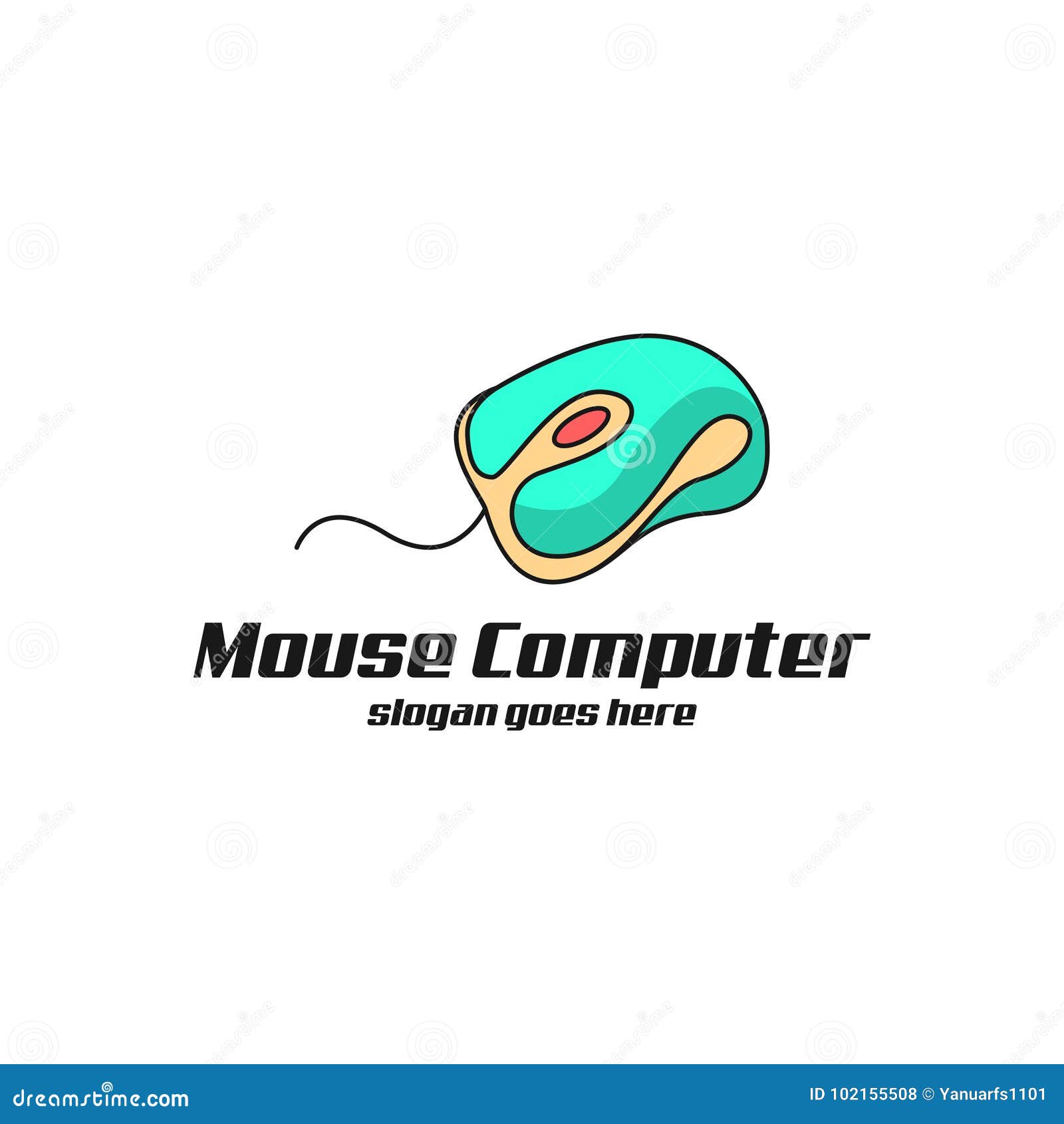 Mouse Computer Logo art stock illustration. Illustration of electricity ...
