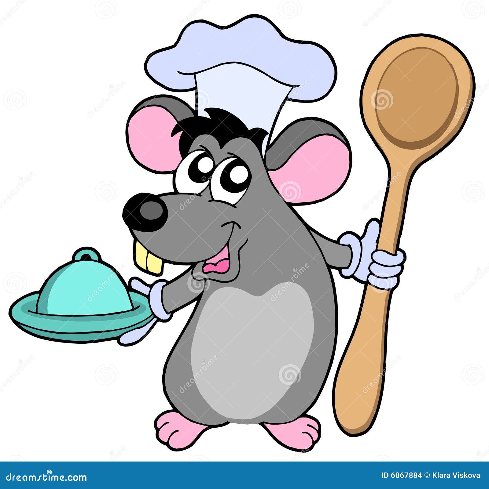 Mouse cook with spoon stock vector. Illustration of mouse - 6067884