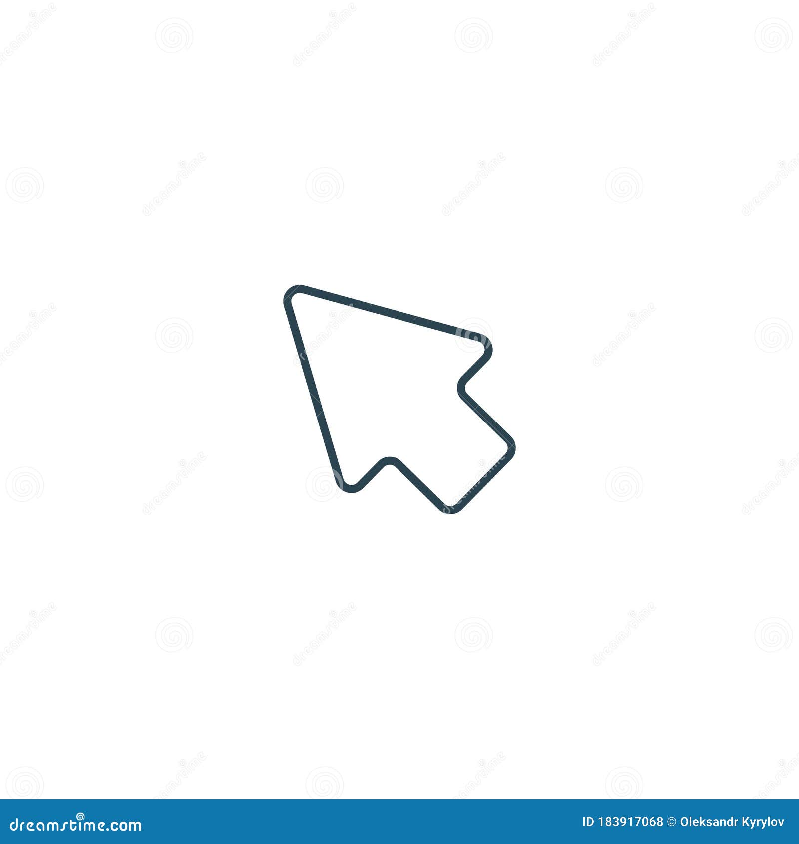 Mouse Cursor Arrow, Click Line Icon. Stock Vector Illustration Isolated ...