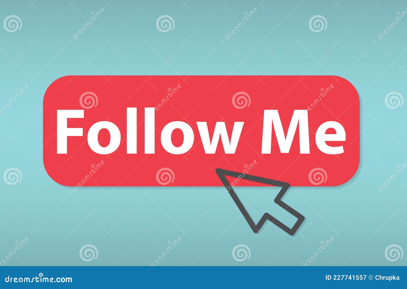 Mouse Cursor Clicking Follow Me Button Stock Vector - Illustration of ...