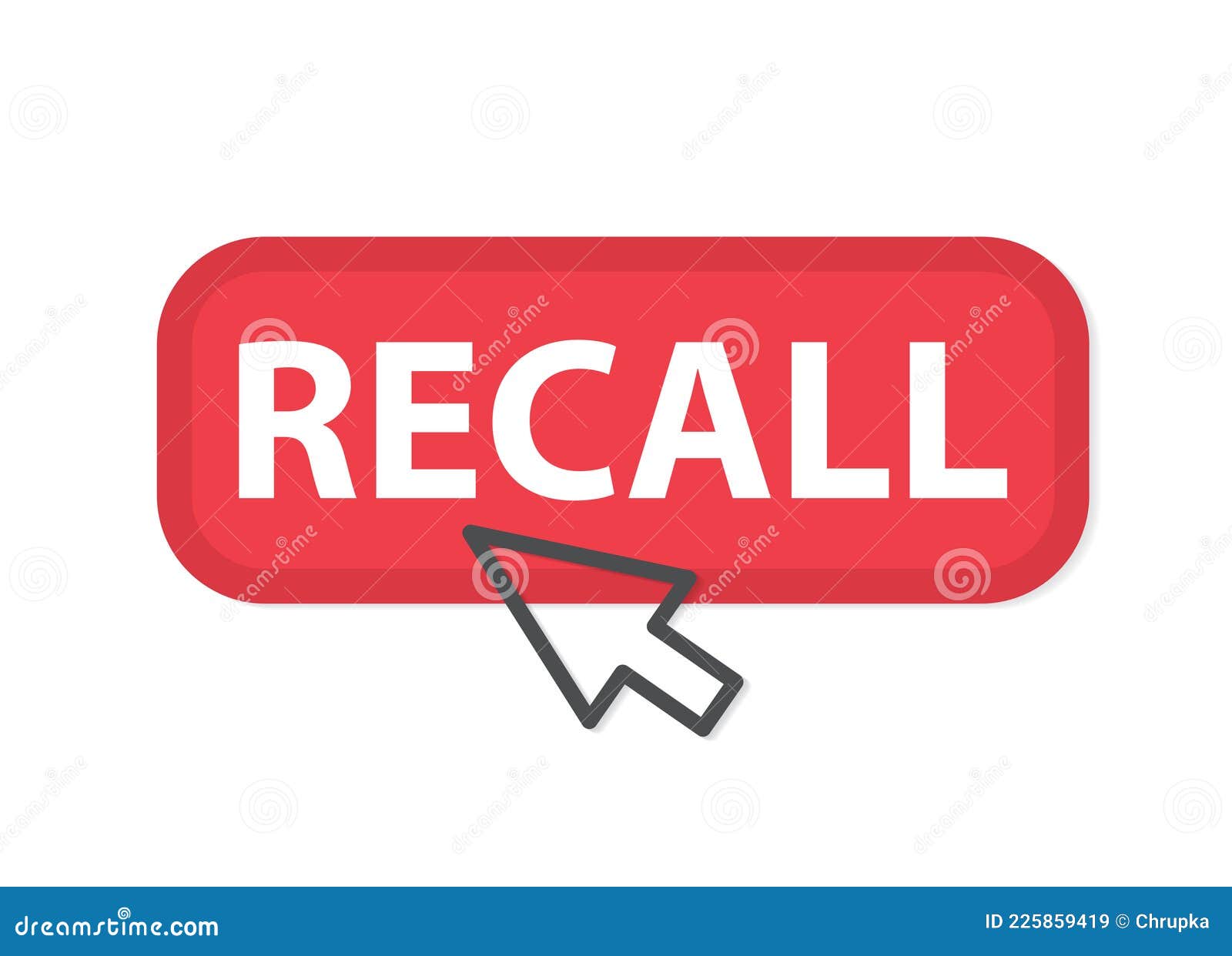 Mouse Cursor Clicking Recall Button Stock Vector - Illustration of ...