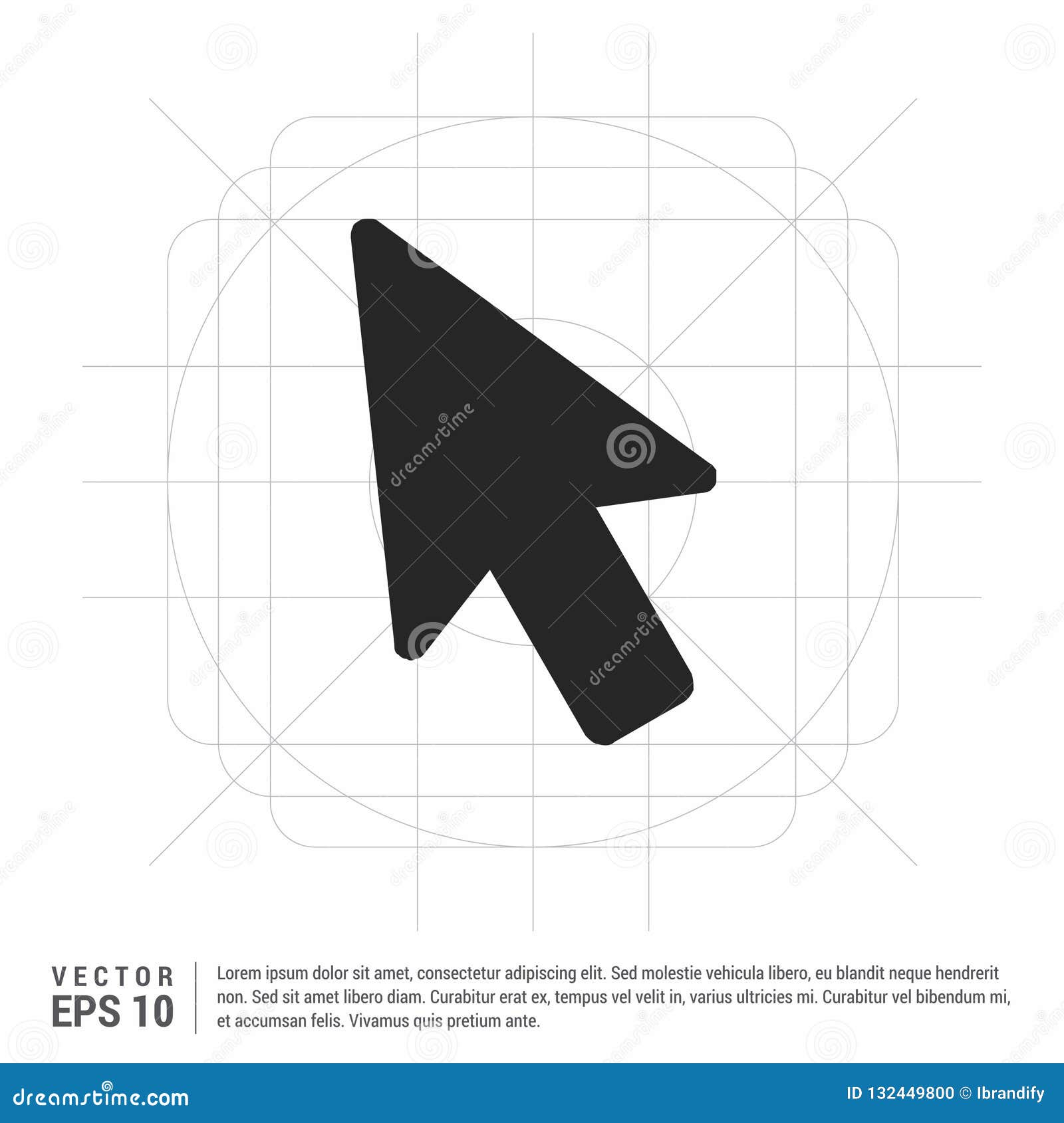 Mouse cursor icon stock vector. Illustration of mouse - 132449800