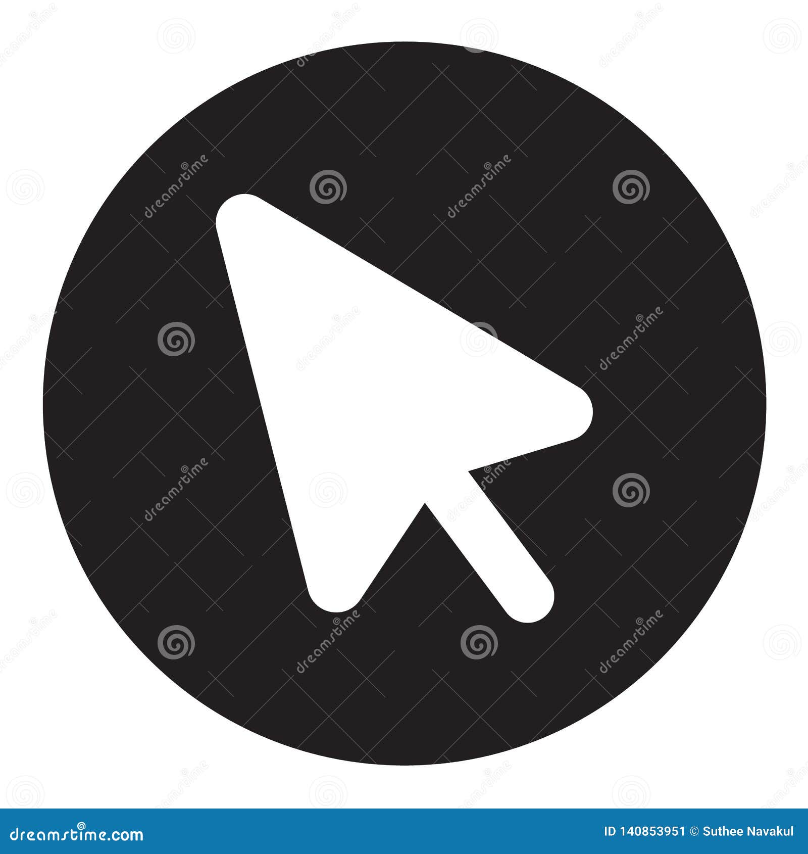 Mouse Cursor Icon on White Background. Flat Style. Mouse Cursor Icon ...