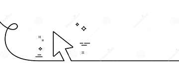 Mouse Cursor Line Icon. Click Action Sign. Continuous Line with Curl. Vector Stock Vector ...