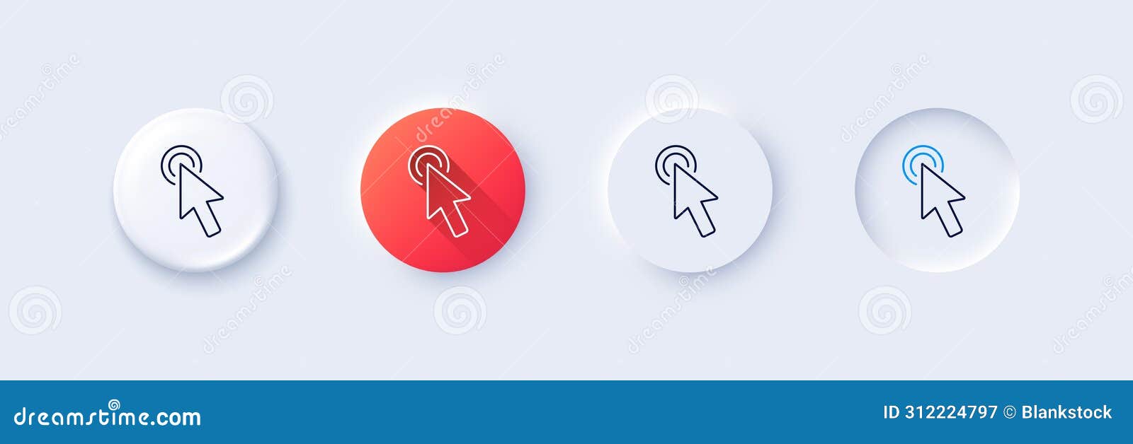 Cursor Icon Vector From Selection And Cursors Collection. Thin Line Cursor Outline Icon Vector ...