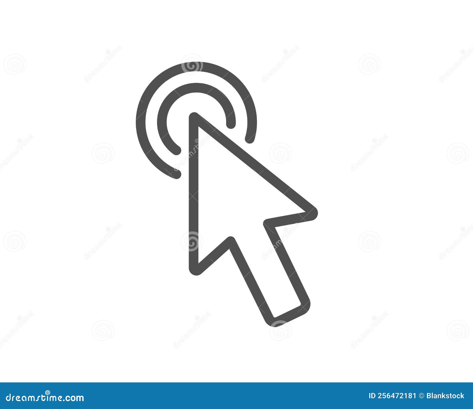 Mouse Cursor Line Icon Click Action Sign Vector Stock Vector Illustration Of Info Social