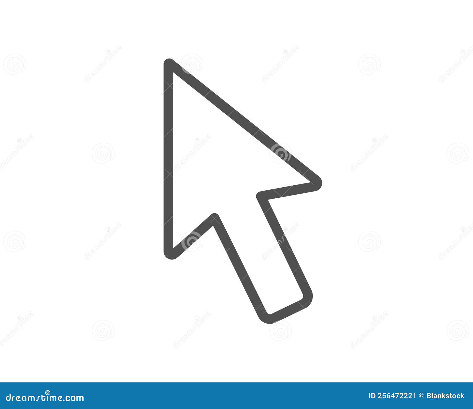 Mouse Cursor Line Icon Click Action Sign Vector Stock Illustration Illustration Of Computer
