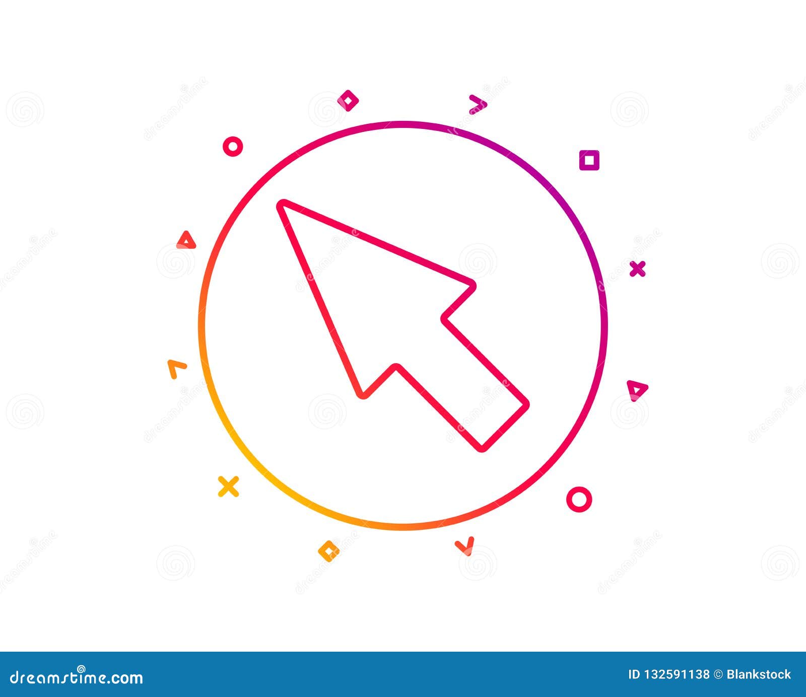 Mouse Cursor Line Icon. Pointer Sign. Vector Stock Vector ...