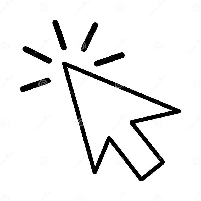 Mouse Cursor Line Icon Vector. Choice Stick Icon Vector Stock Illustration - Illustration of ...