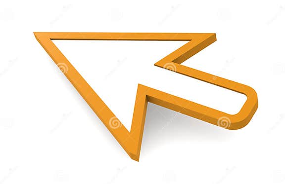 Mouse Cursor, Orange. stock illustration. Illustration of cursor - 19914922