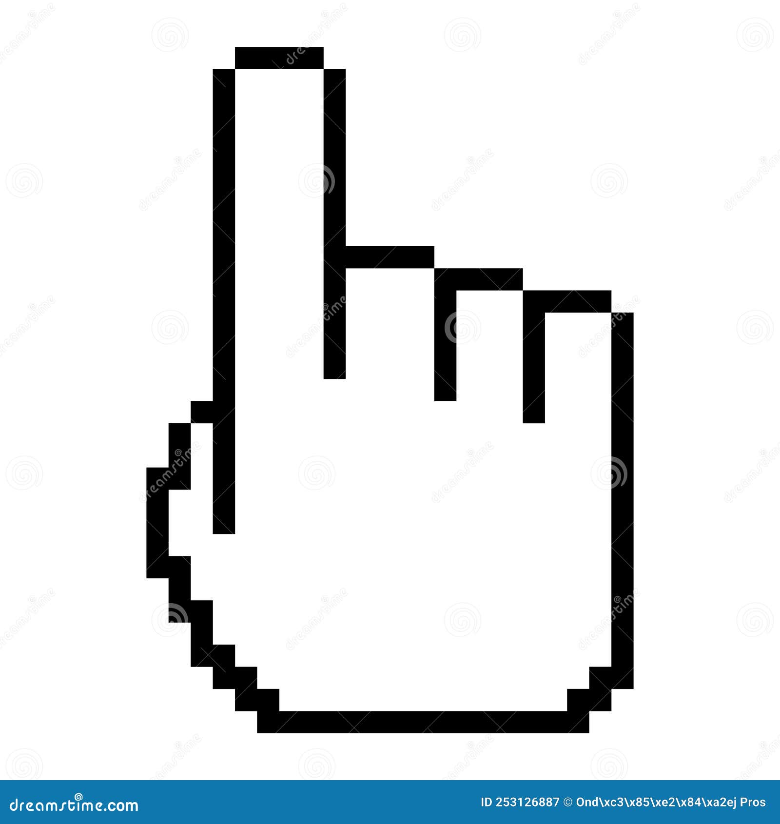 Mouse Cursor Pixel Icon Web Click Symbol Computer Pointer Vector