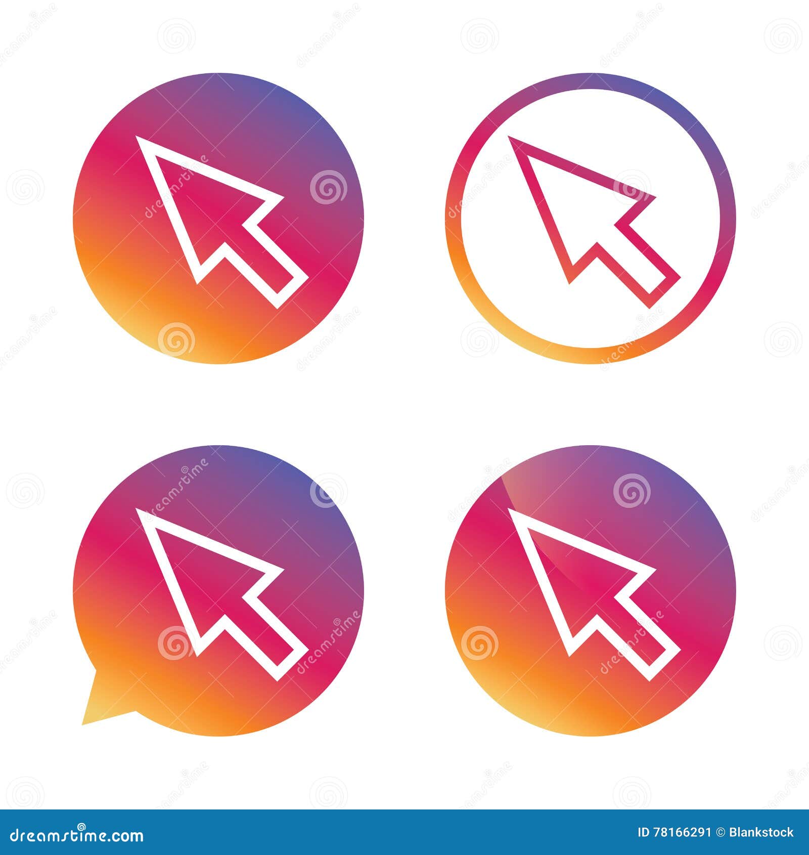 Mouse Cursor Sign Icon. Pointer Symbol Stock Vector - Illustration of ...