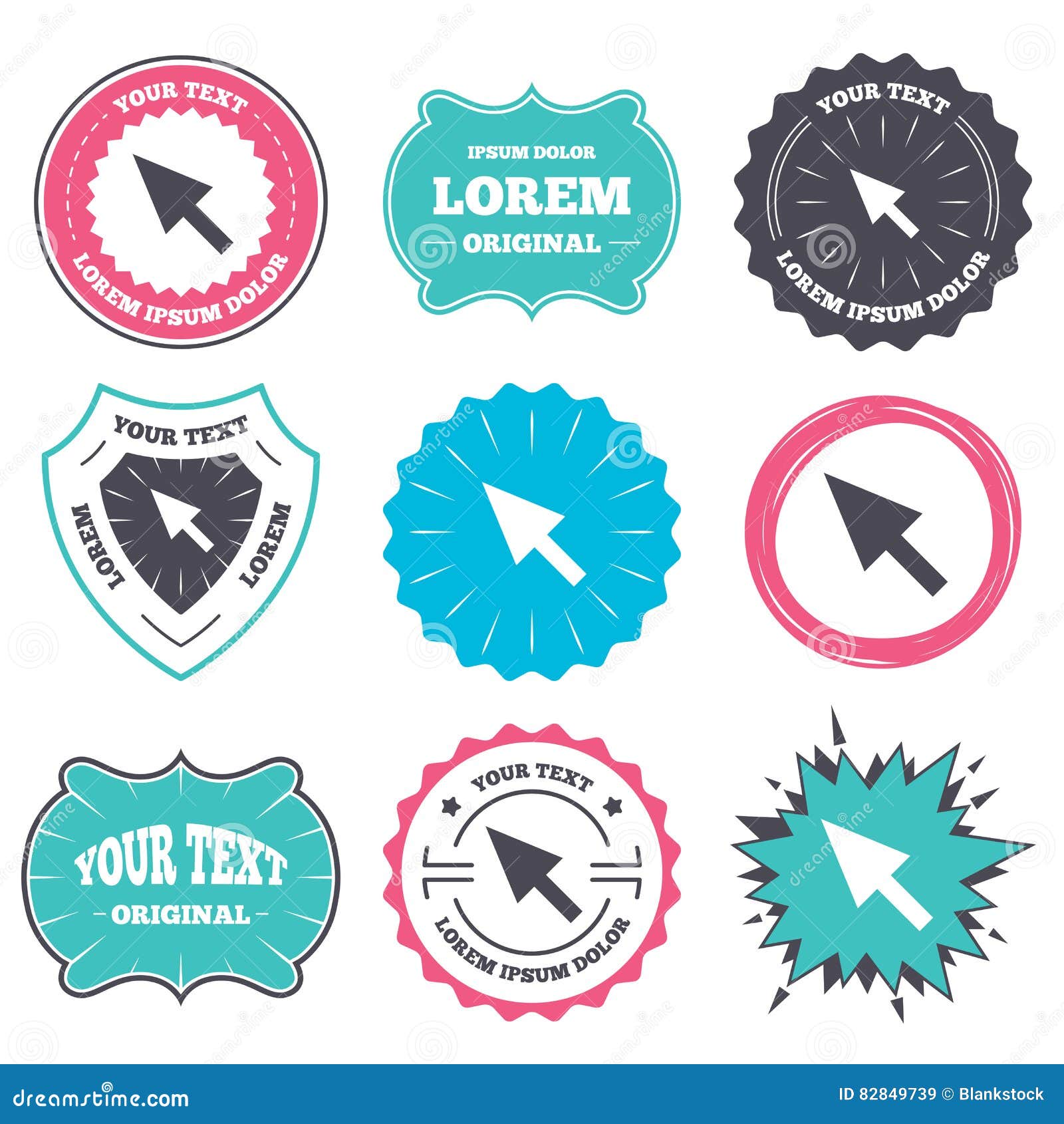 Mouse Cursor Sign Icon Pointer Symbol Stock Vector Illustration Of