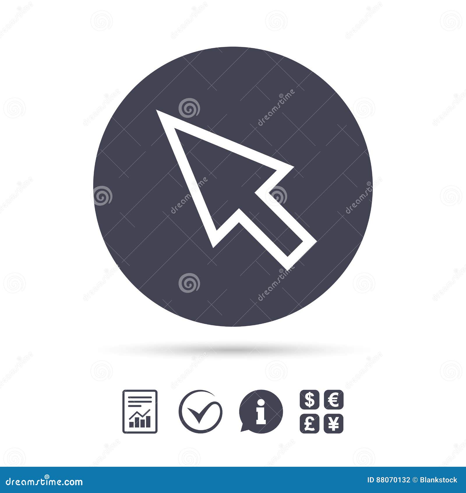 Mouse Cursor Sign Icon Pointer Symbol Stock Vector Illustration Of