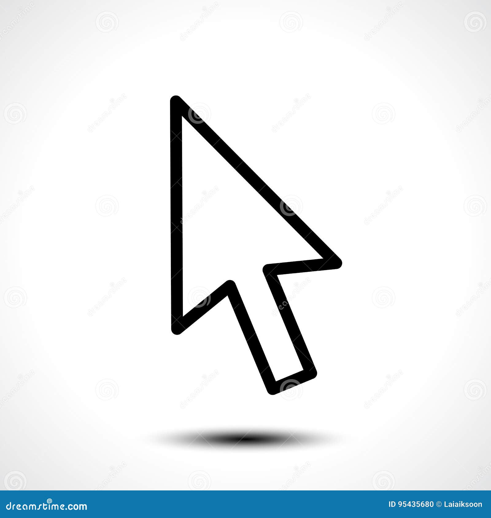 Mouse cursor sign icon stock vector. Illustration of mouse - 95435680
