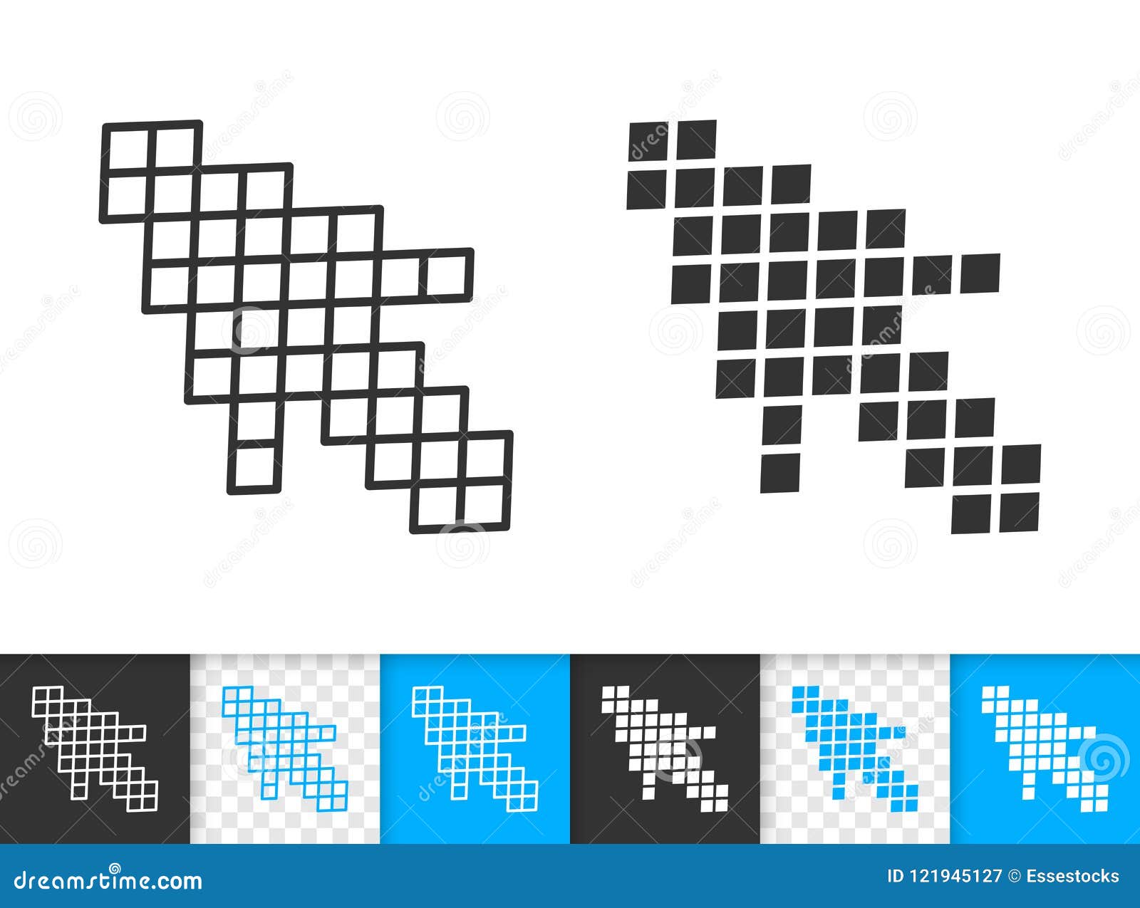 Mouse Cursor Simple Black Line Vector Icon Stock Vector - Illustration ...
