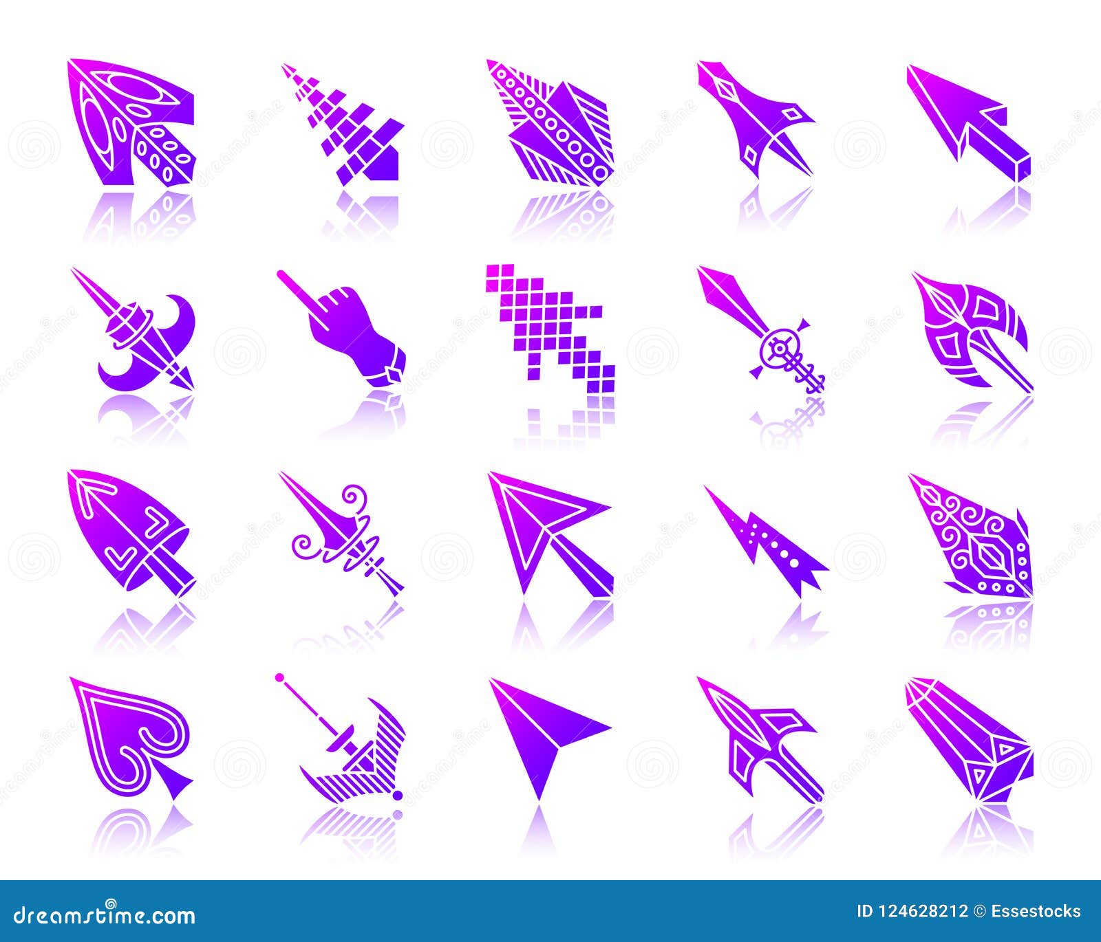 Mouse Cursor Simple Gradient Icons Vector Set Stock Vector ... Mouse Cursor Simple Gradient Icons Vector Set Stock Vector ...