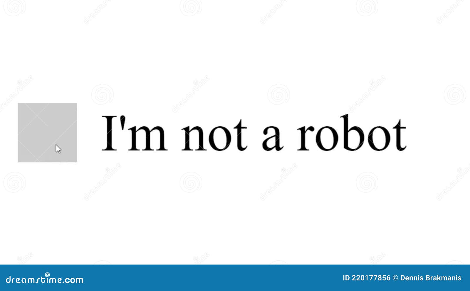 Mouse Cursor Slides Over and Clicks I`m Not a Robot Checkbox. Device Screen View of Cursor ...