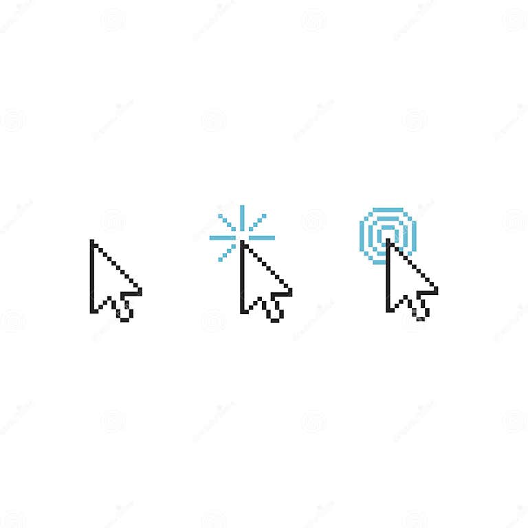 Mouse Cursor Symbol - Arrow Click Pointer Illustration Isolated Stock ...