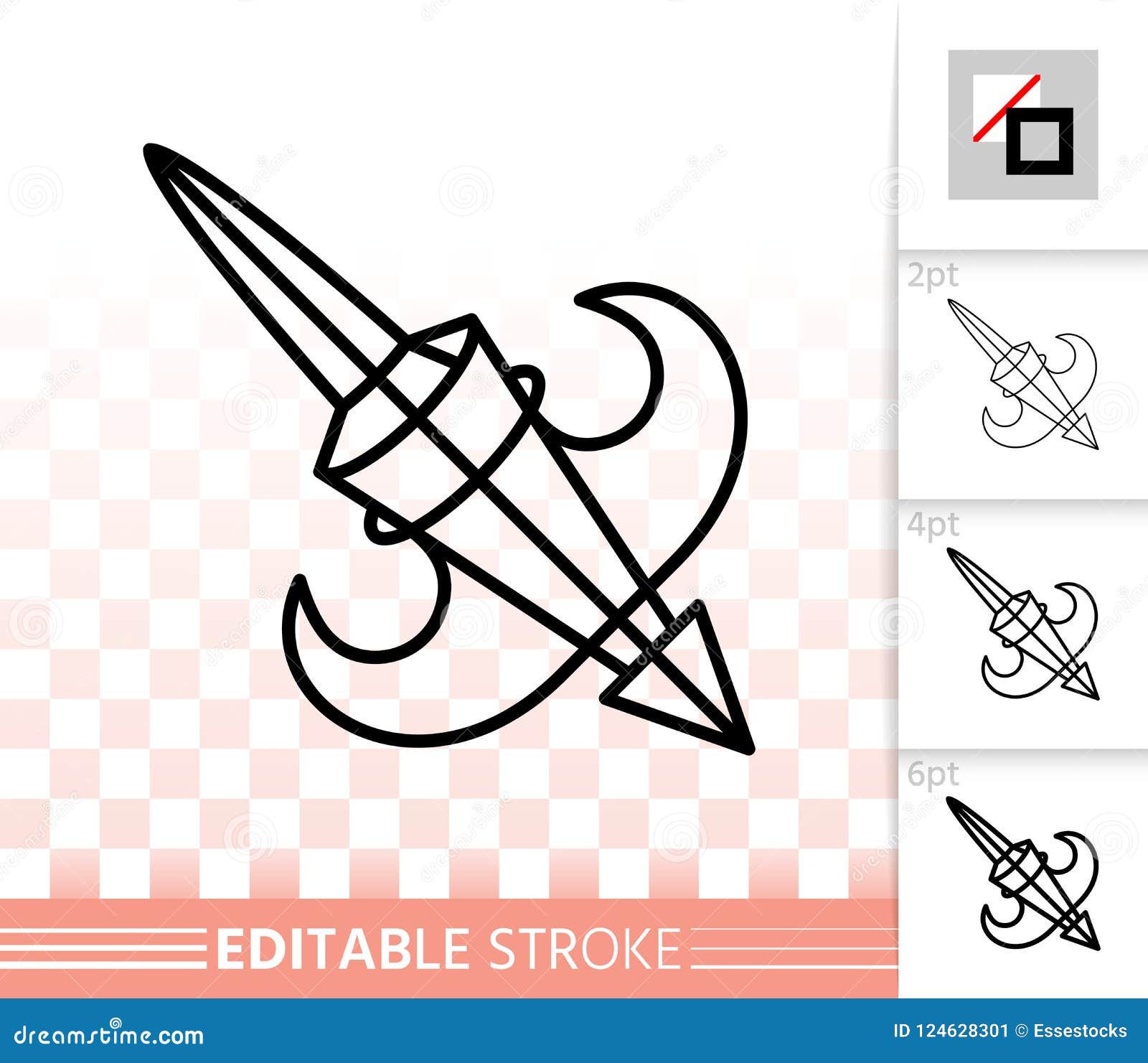 Mouse Cursor Simple Black Line Vector Icon Stock Vector Illustration
