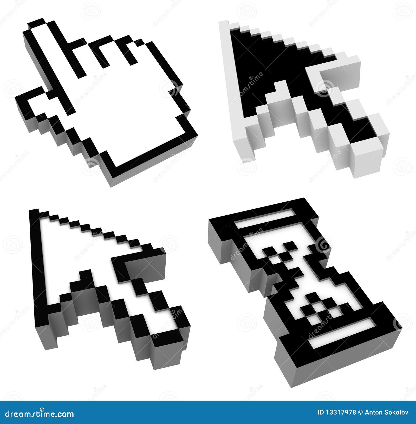 Mouse cursors stock illustration. Illustration of cursor - 13317978