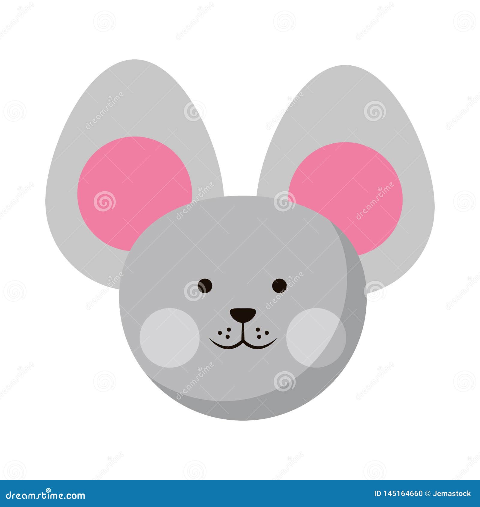 Mouse cute animal head stock vector. Illustration of funny - 145164660