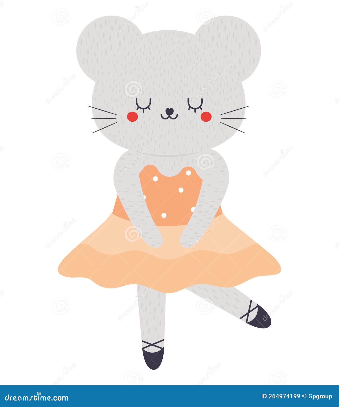 Mouse dancer of ballet stock vector. Illustration of little - 264974199