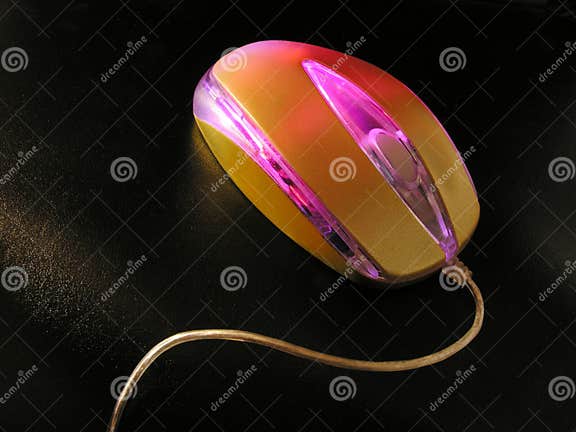 Mouse on dark stock image. Image of device, button, light - 526287